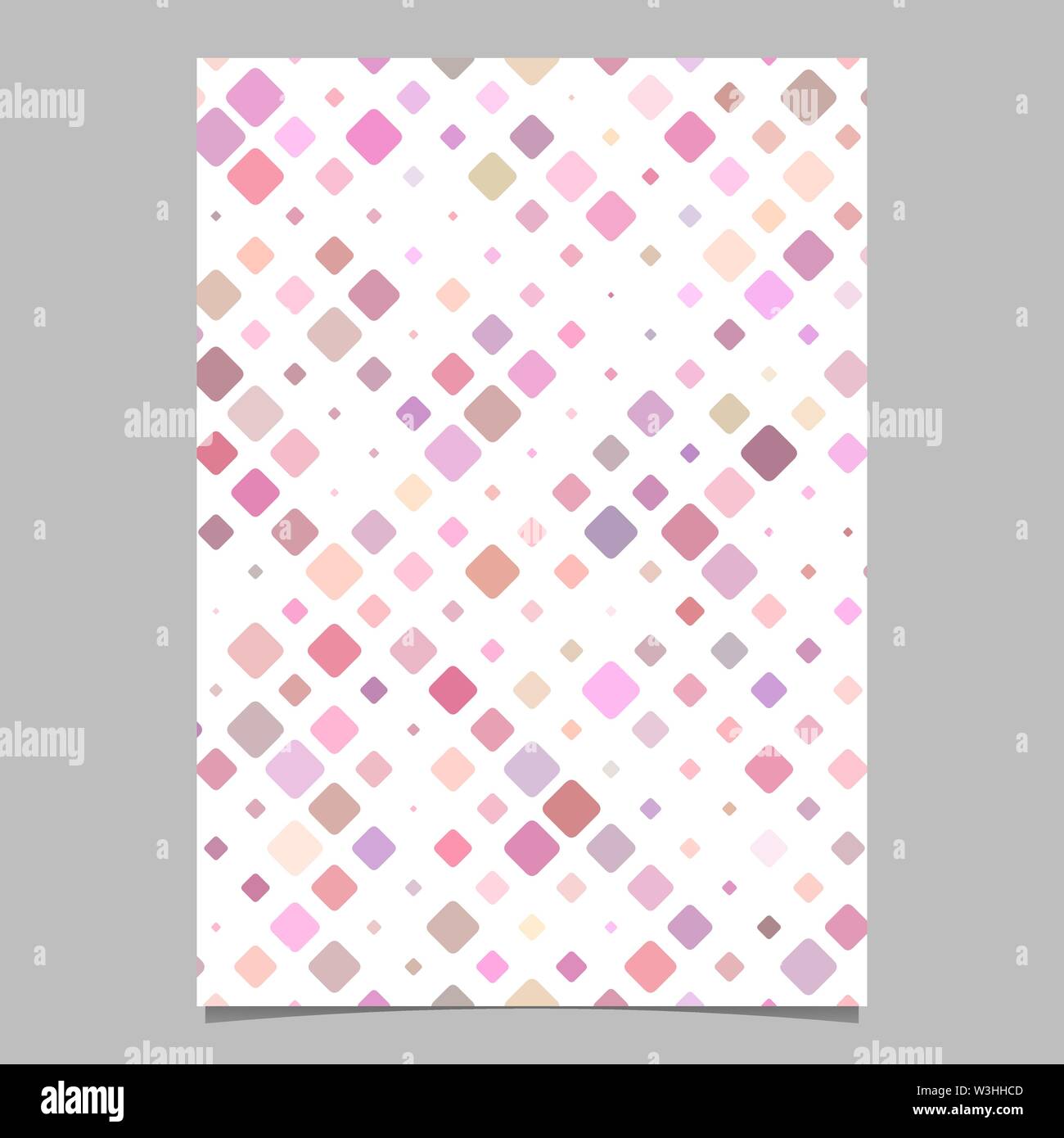 Pink Abstract Rounded Square Pattern Background Poster Template Vector Design Stock Vector