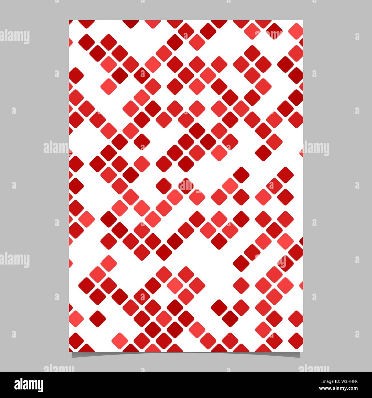 Red Abstract Diagonal Rounded Square Pattern Page Background Stock