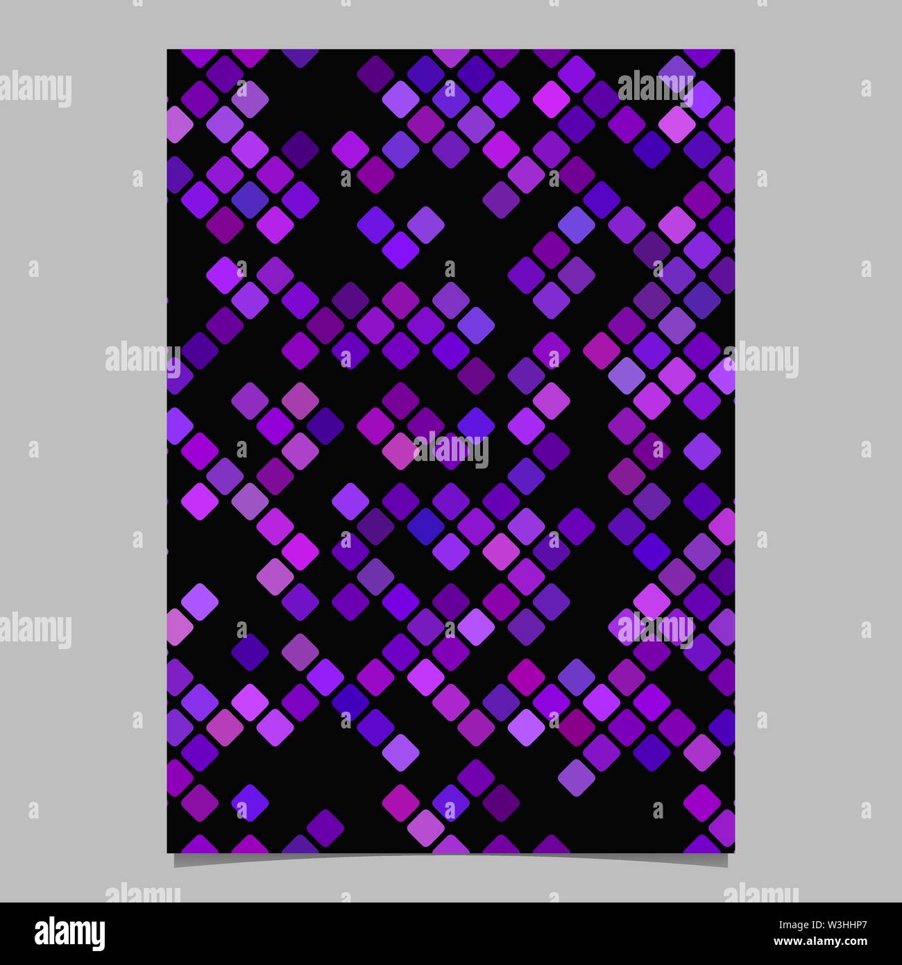 Purple abstract geometric diagonal square pattern background brochure template - vector graphic ...