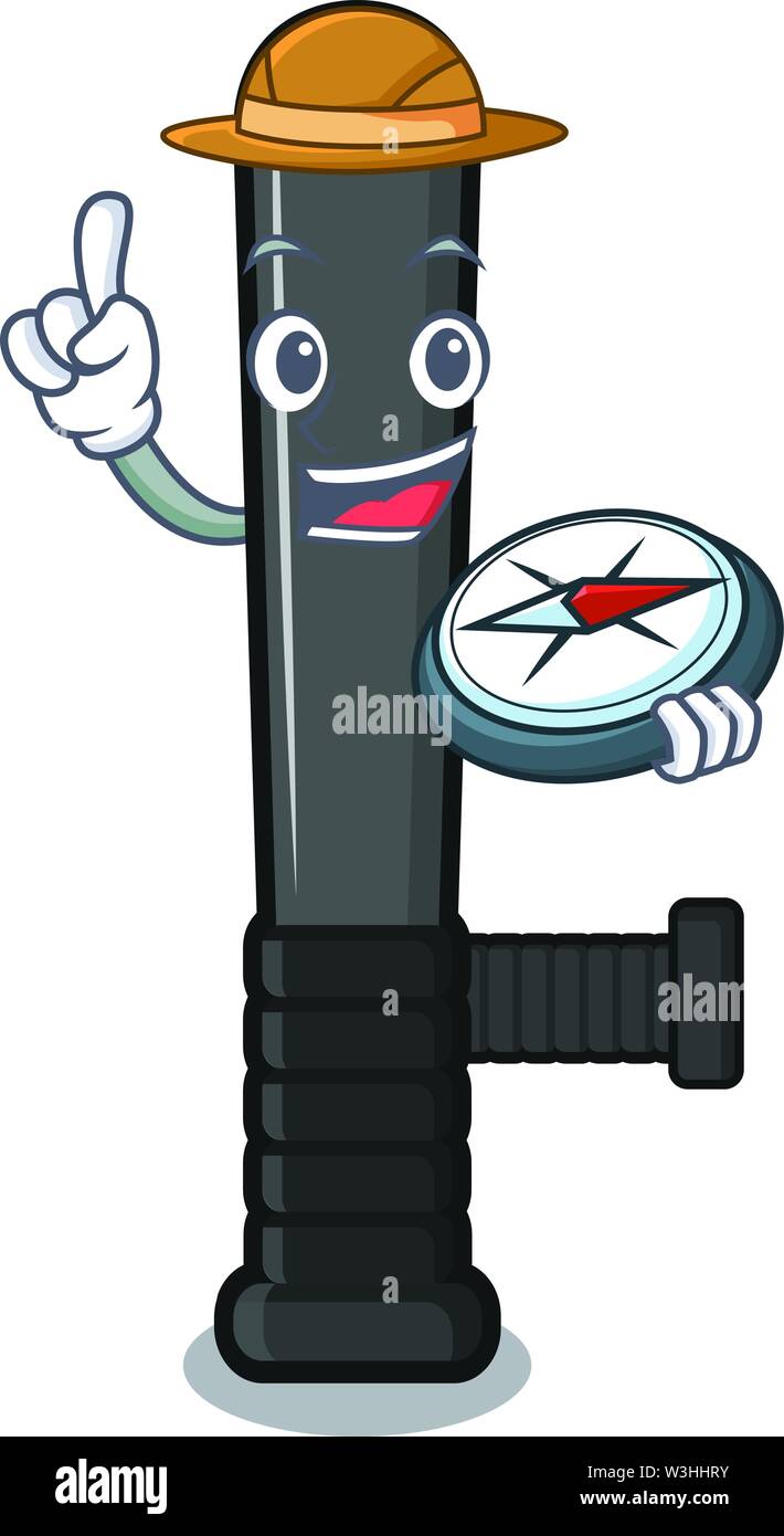 Explorer police baton is put cartoon table Stock Vector Image & Art - Alamy