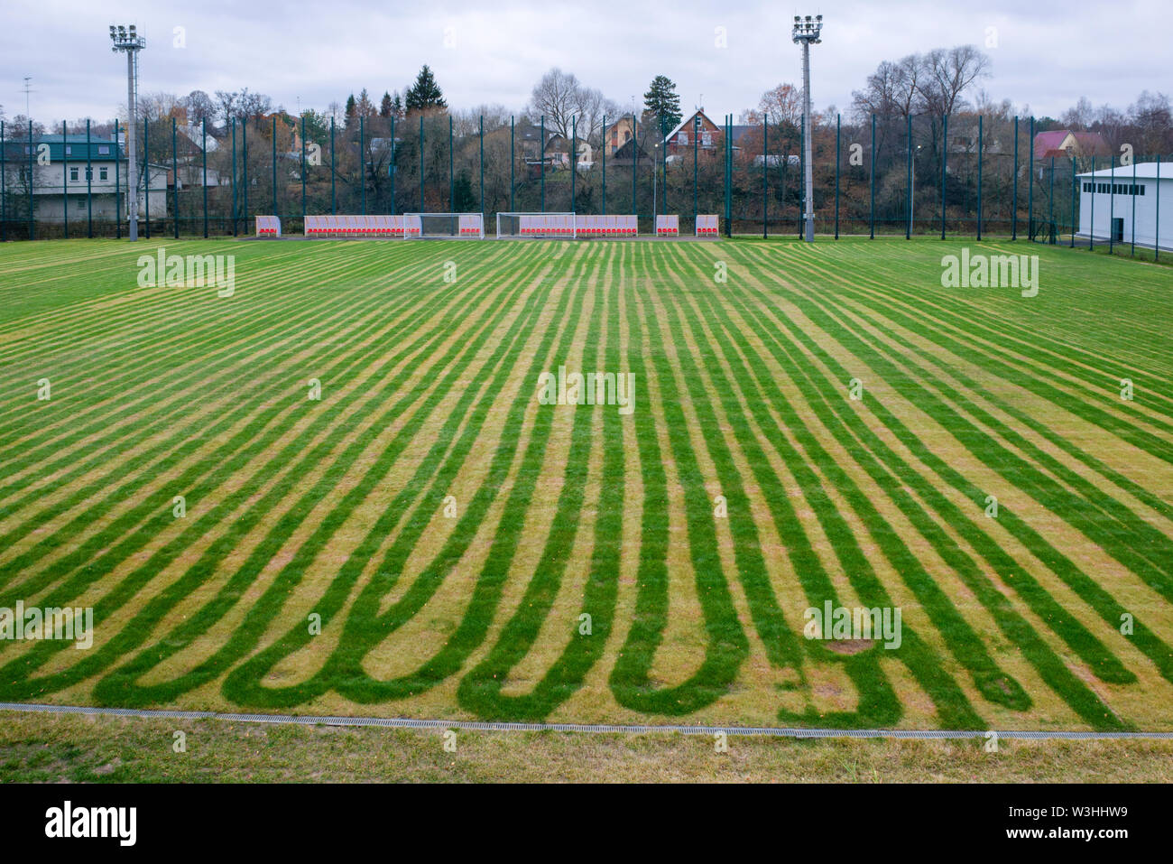 Striped green grass texture perspective hi-res stock photography and ...