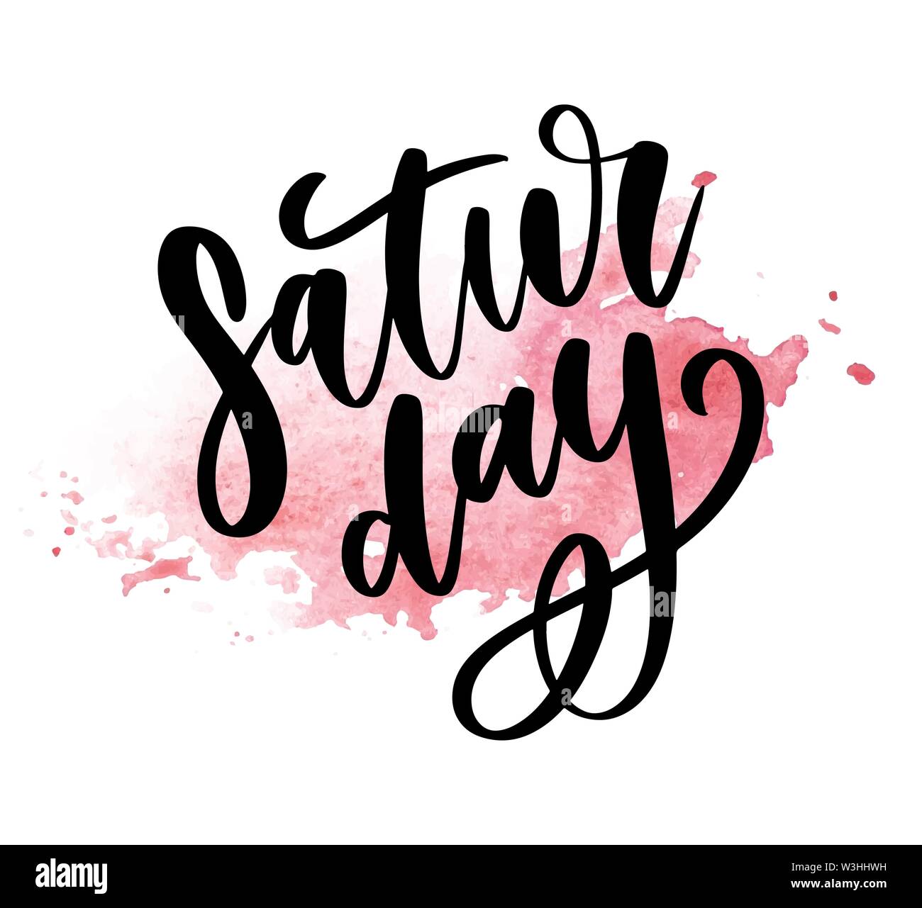 Saturday logo template vector lettering calligraphy Stock Vector Image ...