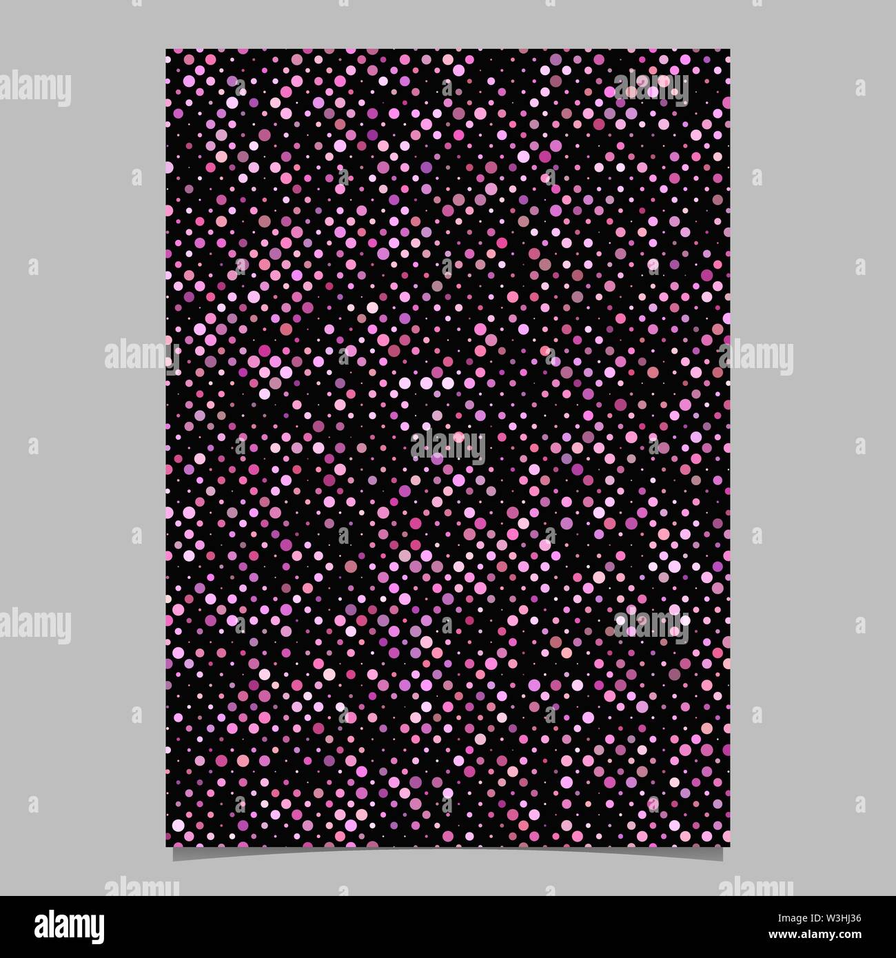 Pink abstract dot pattern brochure background - vector stationery ...