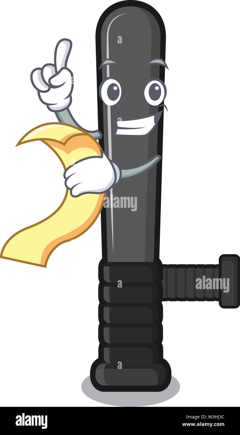 With menu police baton is put cartoon table Stock Vector Image & Art ...