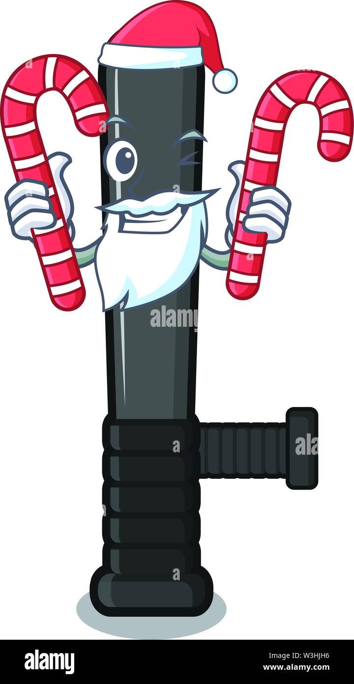 Santa with candy police baton in a cartoon chair Stock Vector Image ...