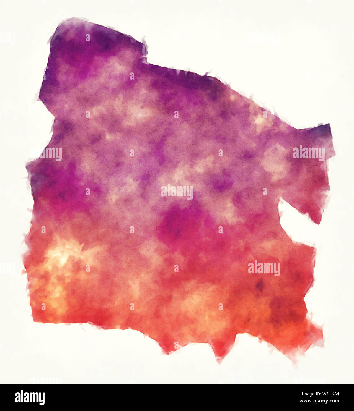 Valverde province watercolor map of the Dominican Republic Stock Photo ...