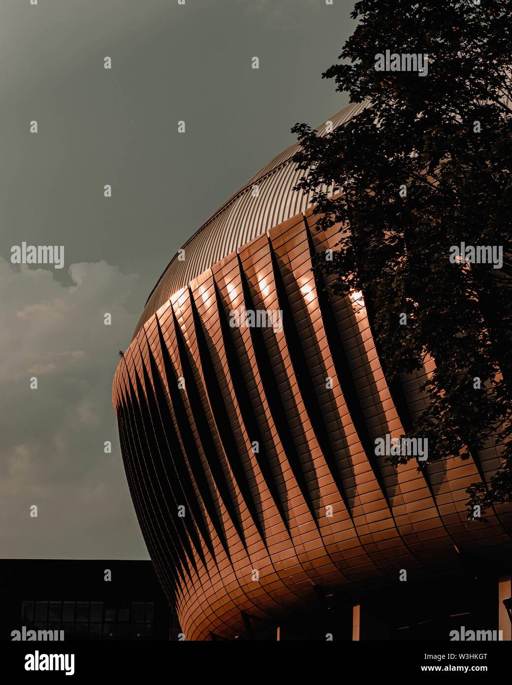 Low angle shot of a large stadium exterior Stock Photo - Alamy