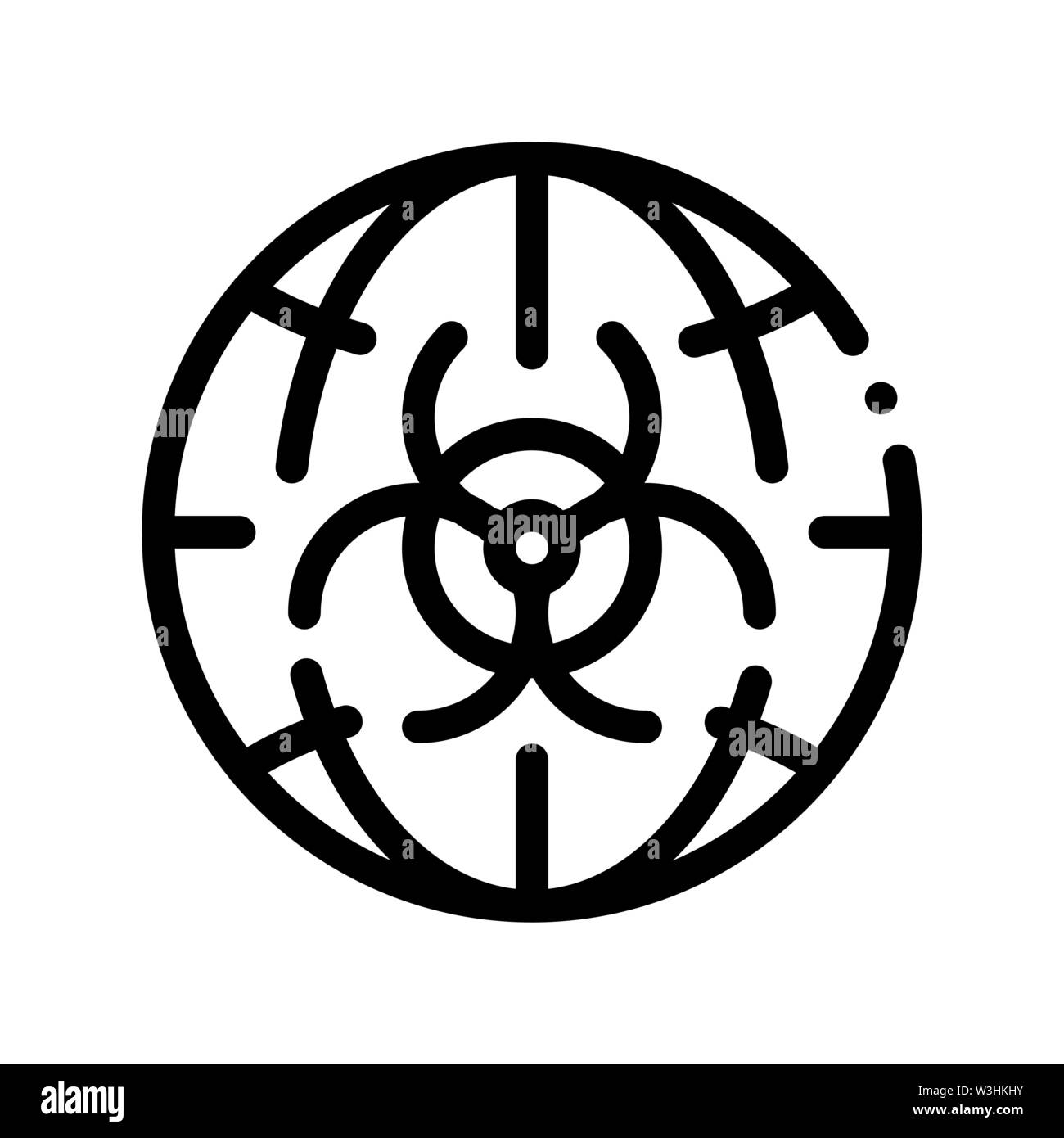 Biohazard Symbol Problem Vector Thin Line Icon Stock Vector Image & Art ...