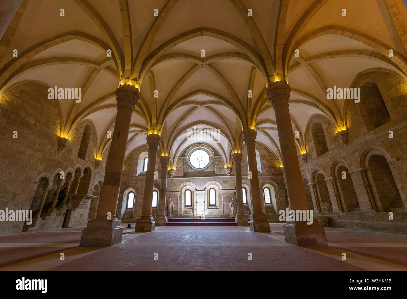 The refectory of the Alcobaca monastery Stock Photo - Alamy