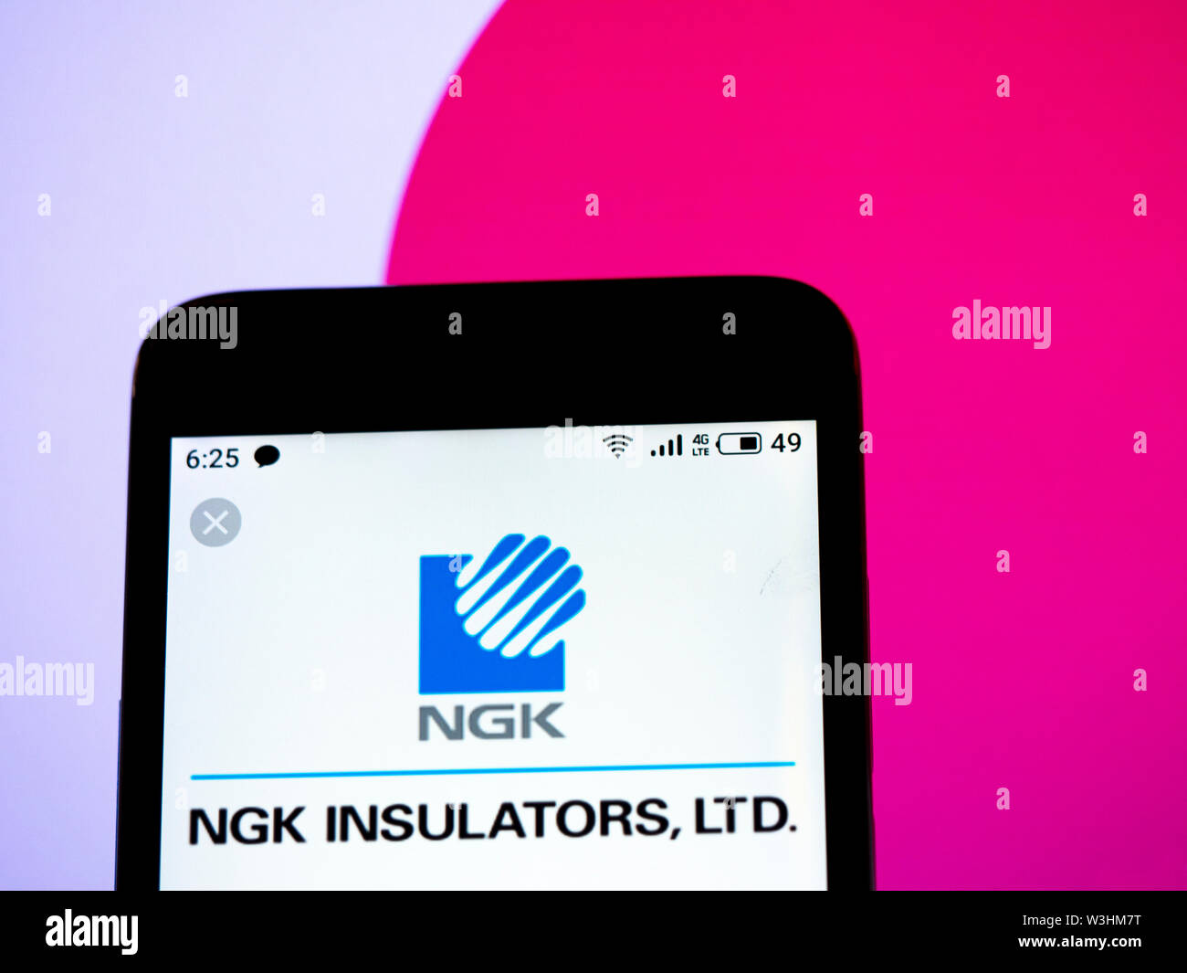 In this photo illustration the NGK Insulators, Ltd. logo is seen ...
