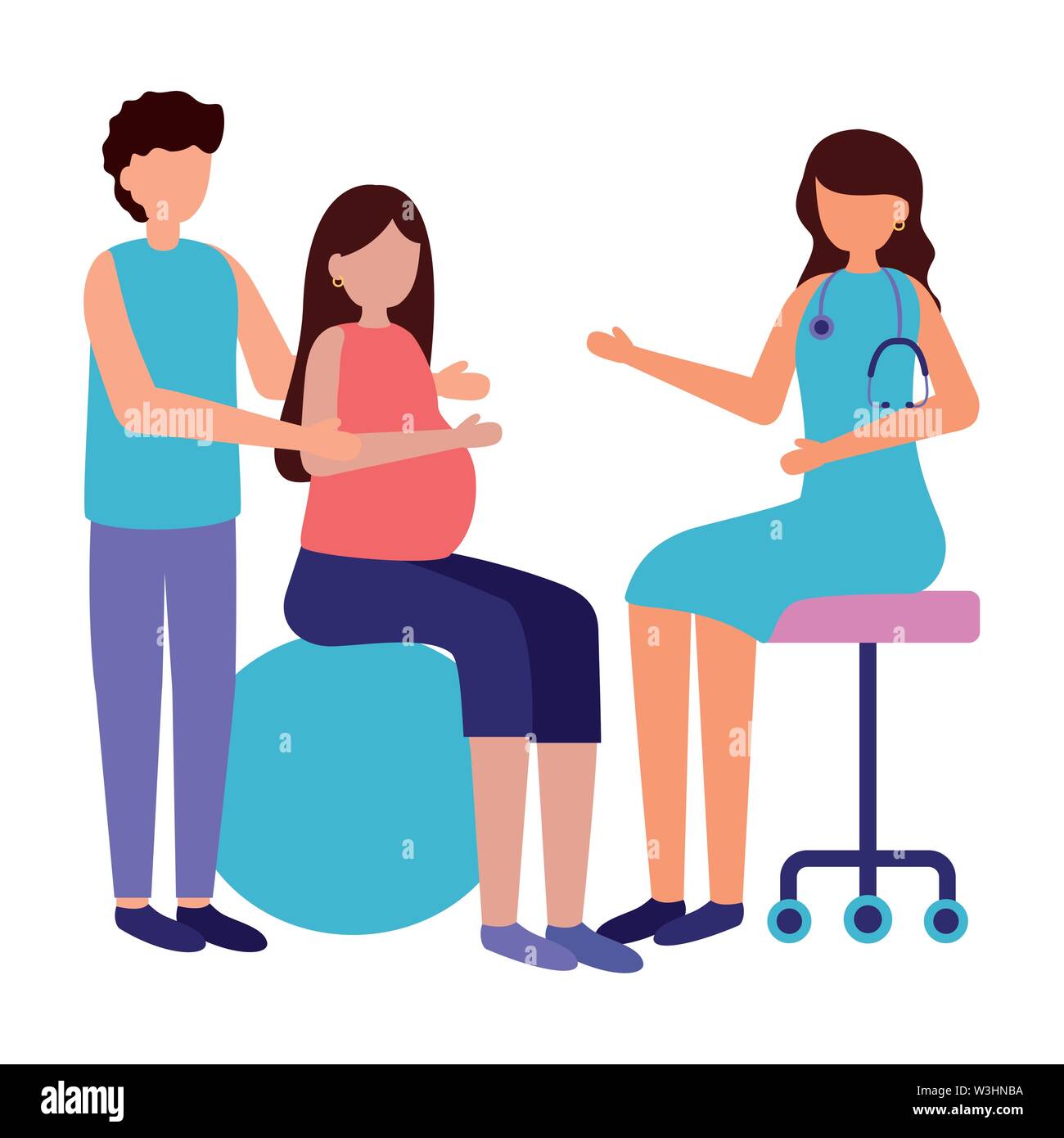 pregnancy and maternity scene flat Stock Vector Image & Art - Alamy