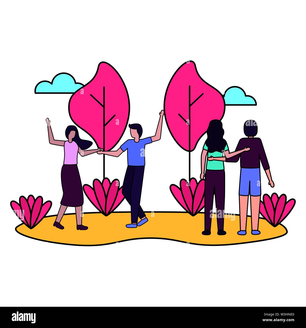 couple romantic love flat design Stock Vector Image & Art - Alamy