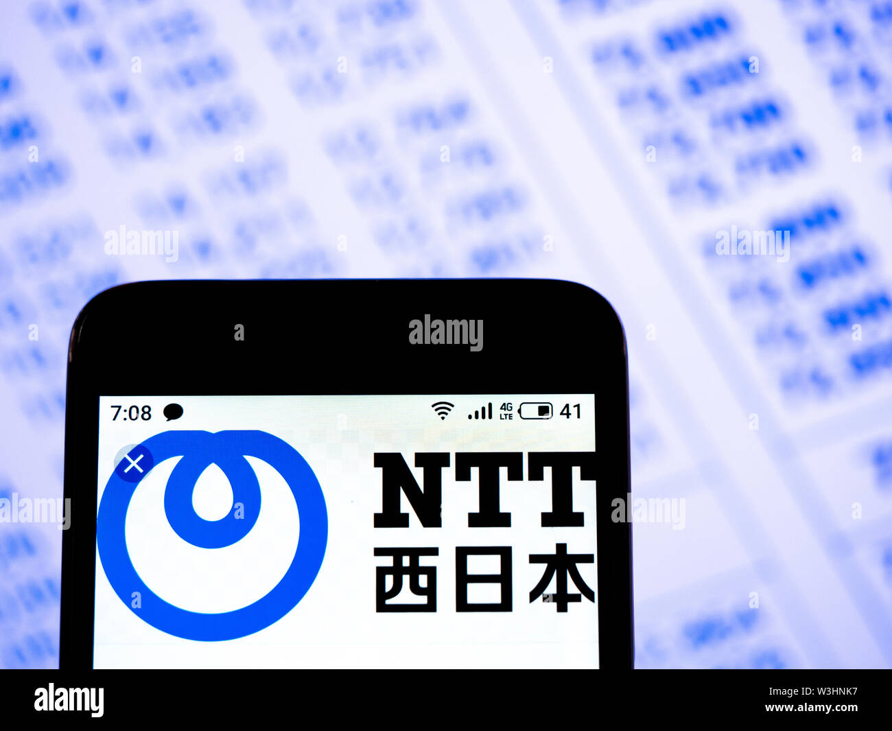 In this photo illustration the Nippon Telegraph and Telephone ...