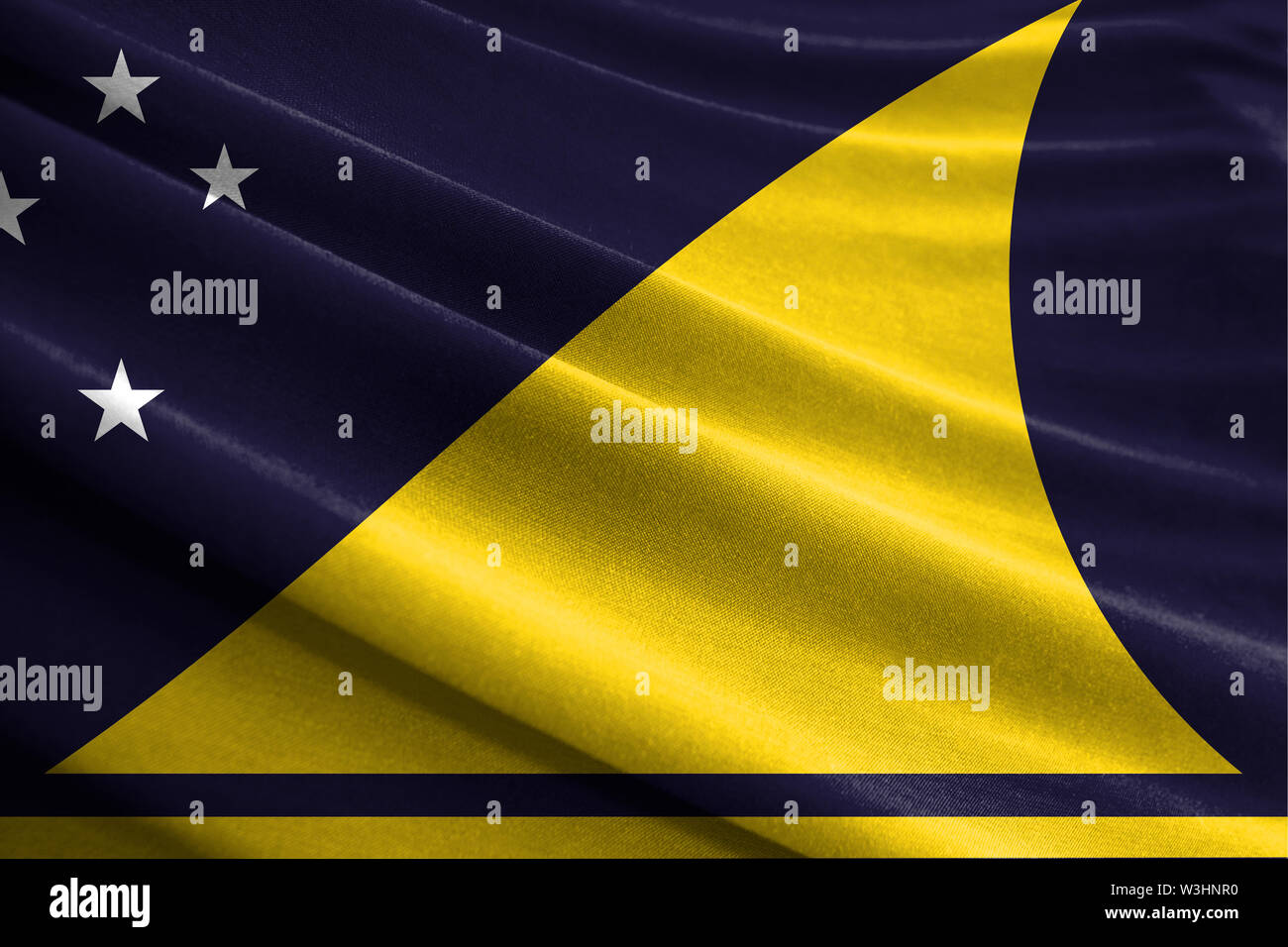Realistic flag of Tokelau on the wavy surface of fabric Stock Photo - Alamy