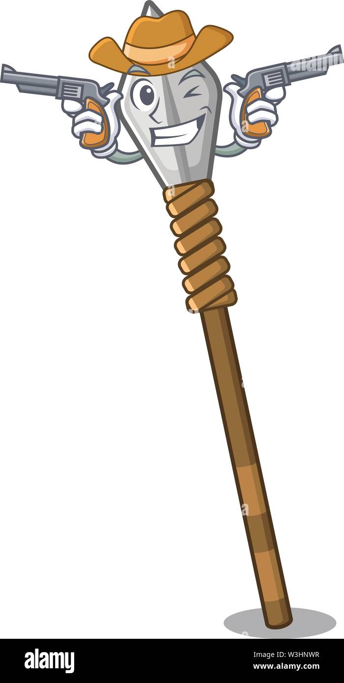 Cowboy Boxing spear isolated with in the cartoon Stock Vector Image ...