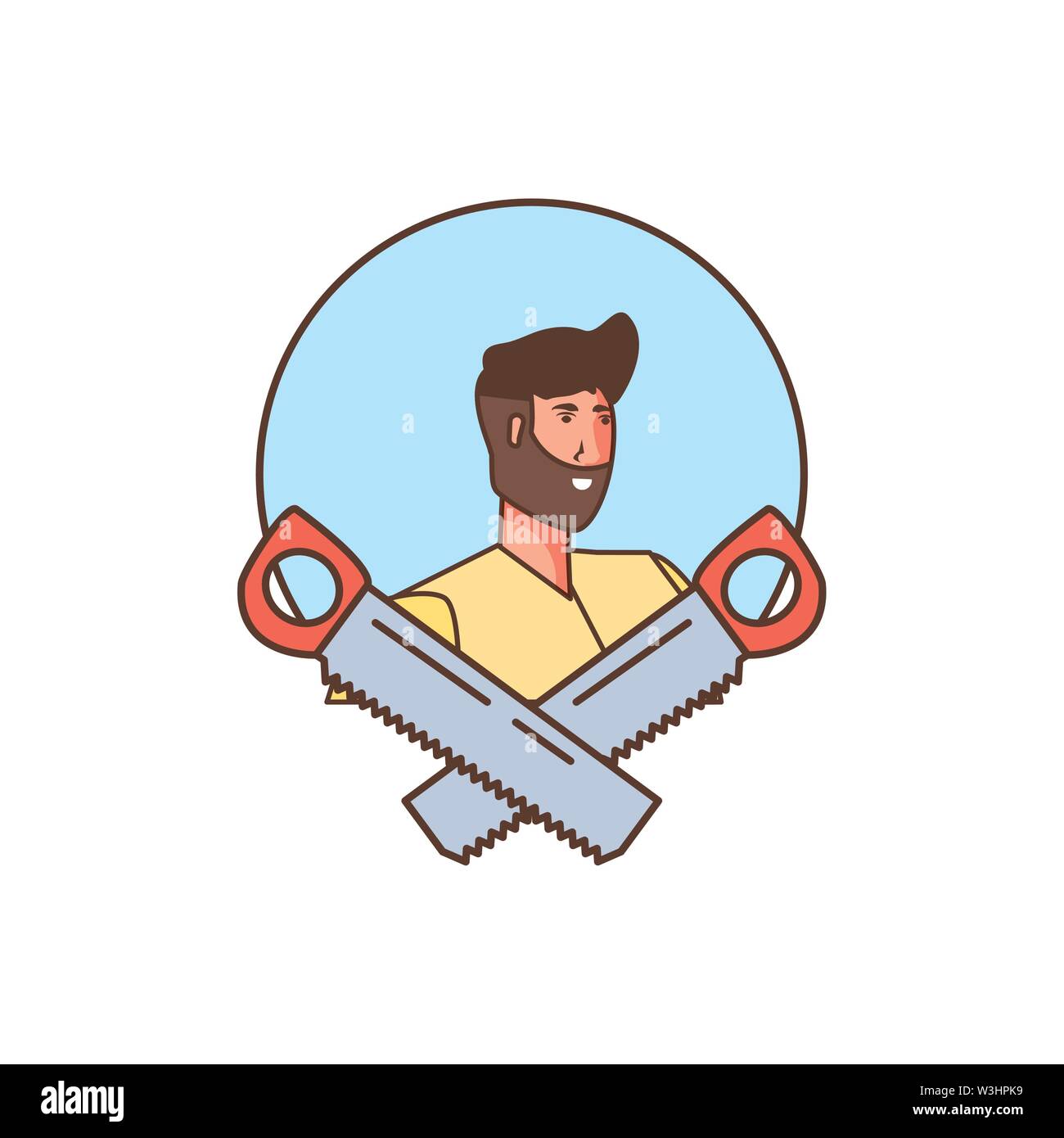 Man saws Stock Vector Images - Alamy