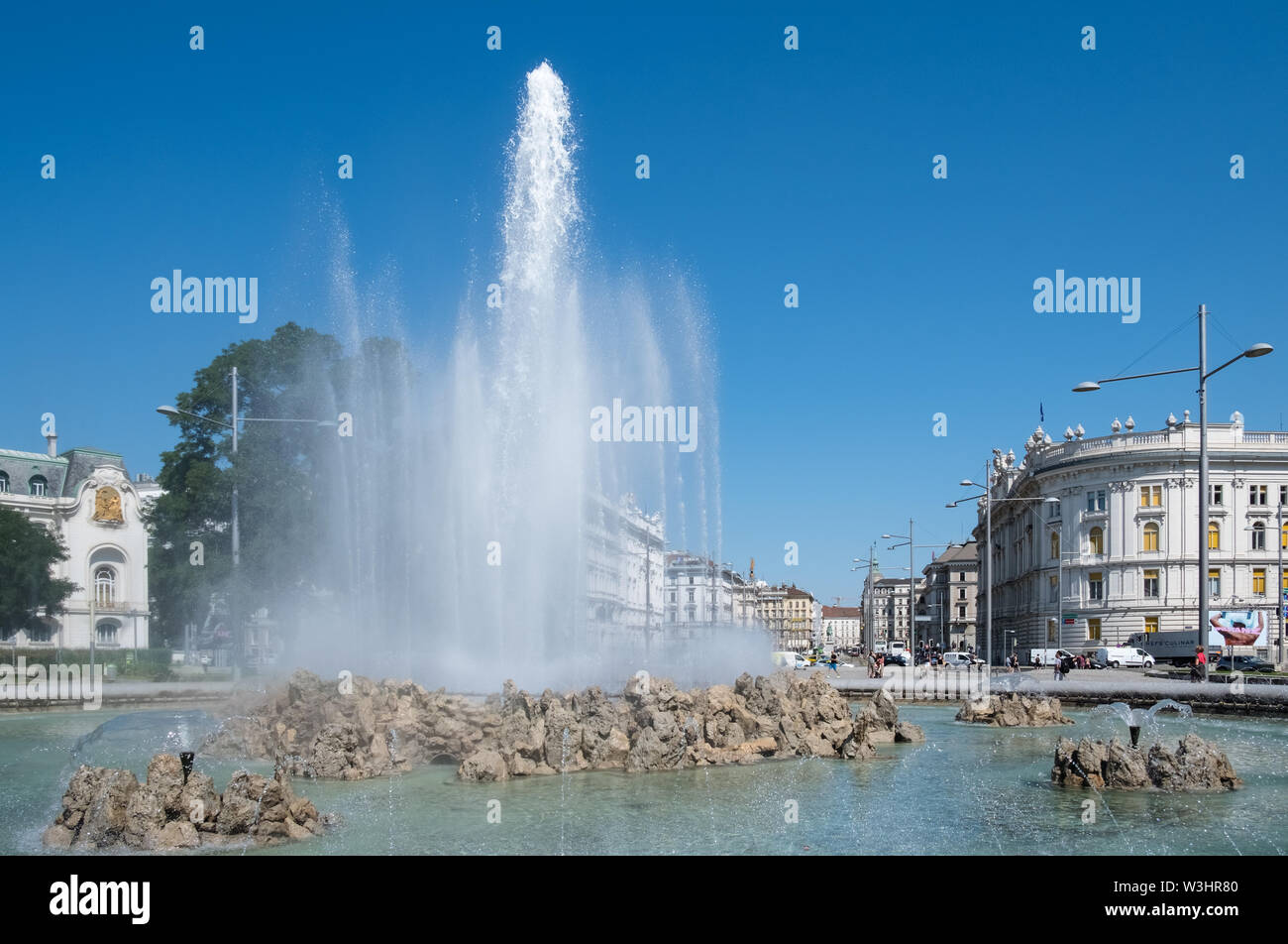 Water fountain at Heroes' Monument of the Red Army, commemorating ...