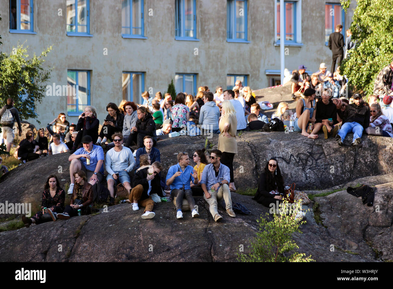 Crowd on street of helsinki hi-res stock photography and images - Alamy