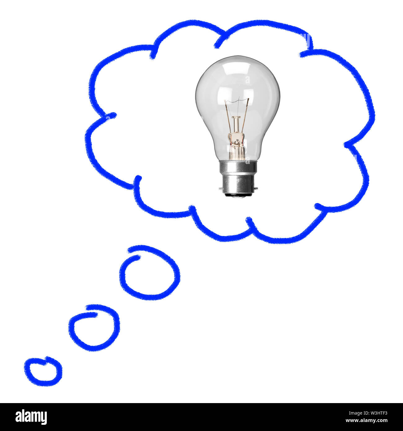 Think bubble lightbulb hi-res stock photography and images - Alamy