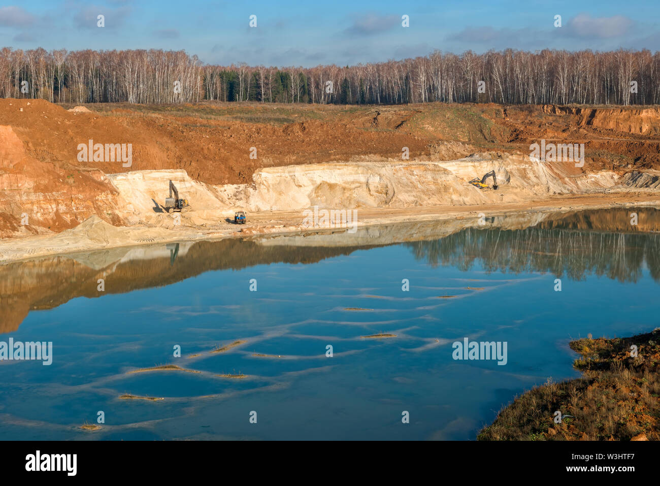 Sand pit lake landscape in hi-res stock photography and images - Alamy