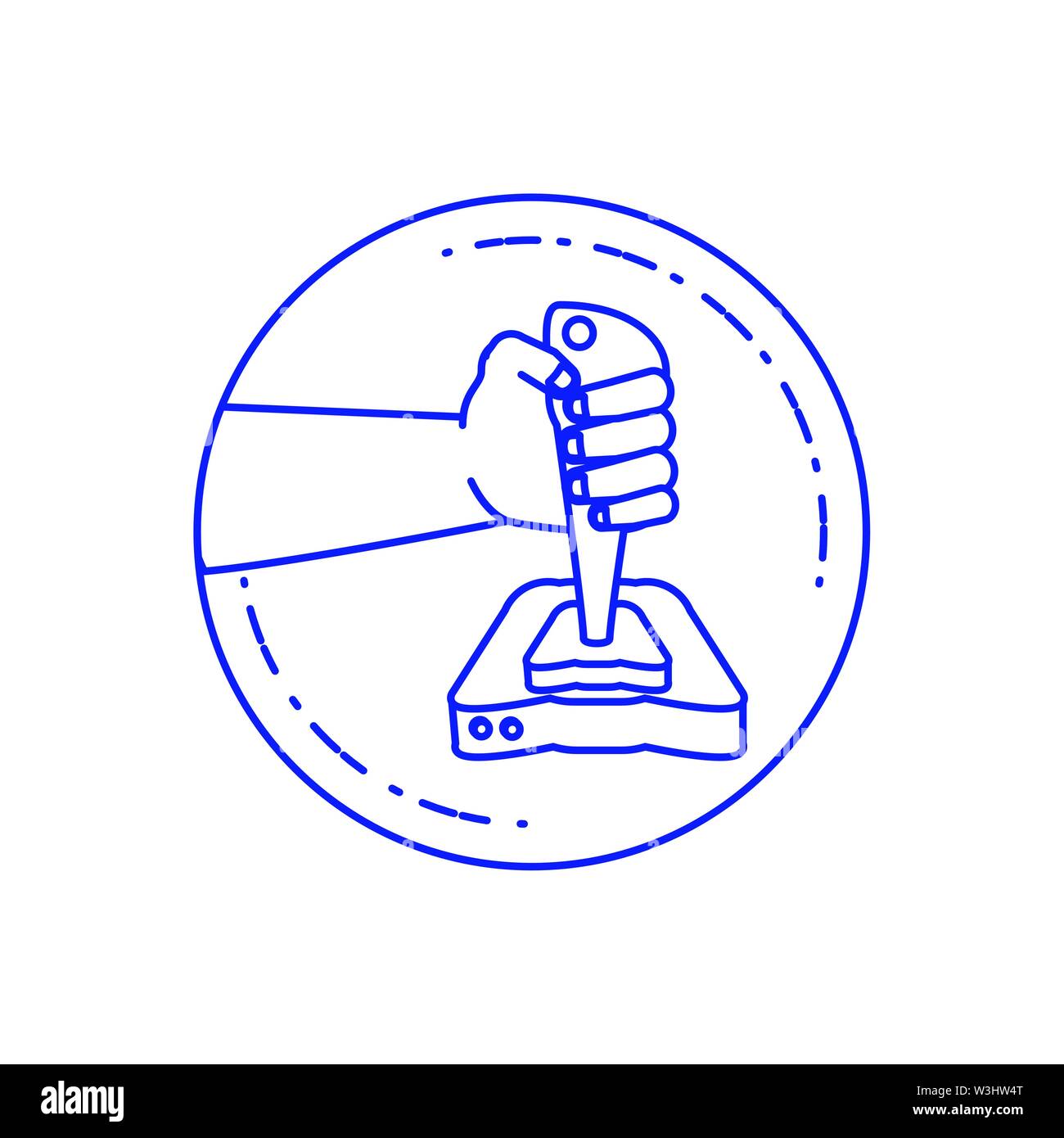 gamer hand using video game joystick control vector illustration design ...