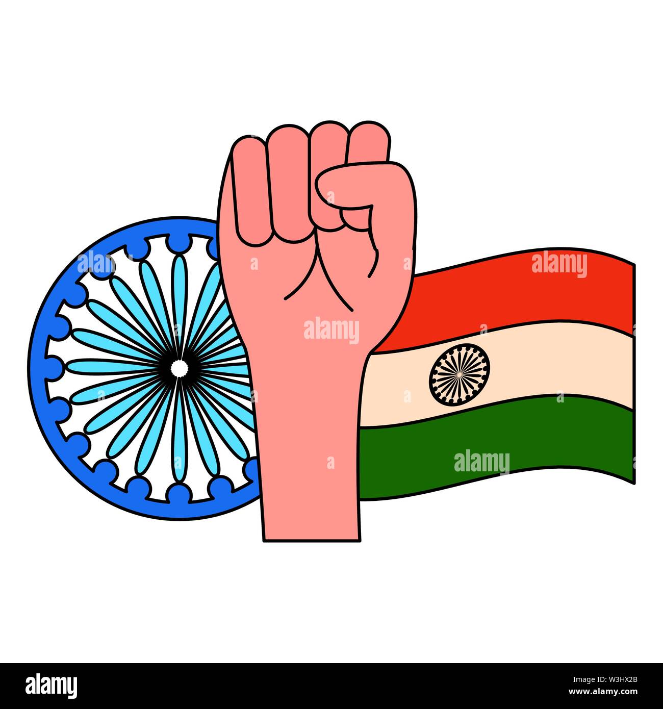indian flag with map and ashoka chakra Stock Vector Image & Art - Alamy