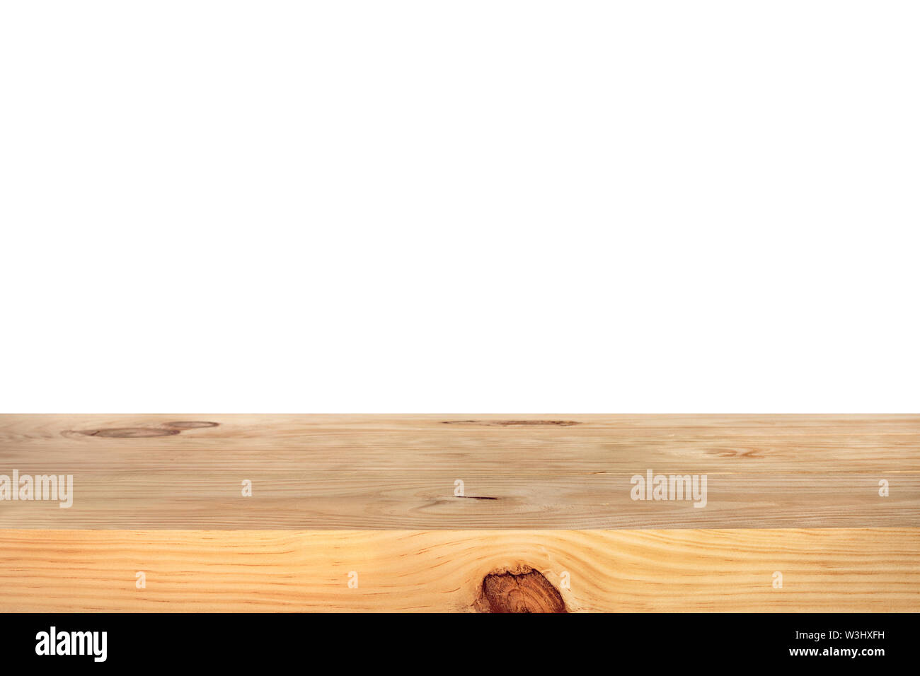 Beautiful texture wood table top texture on white background.For create ...