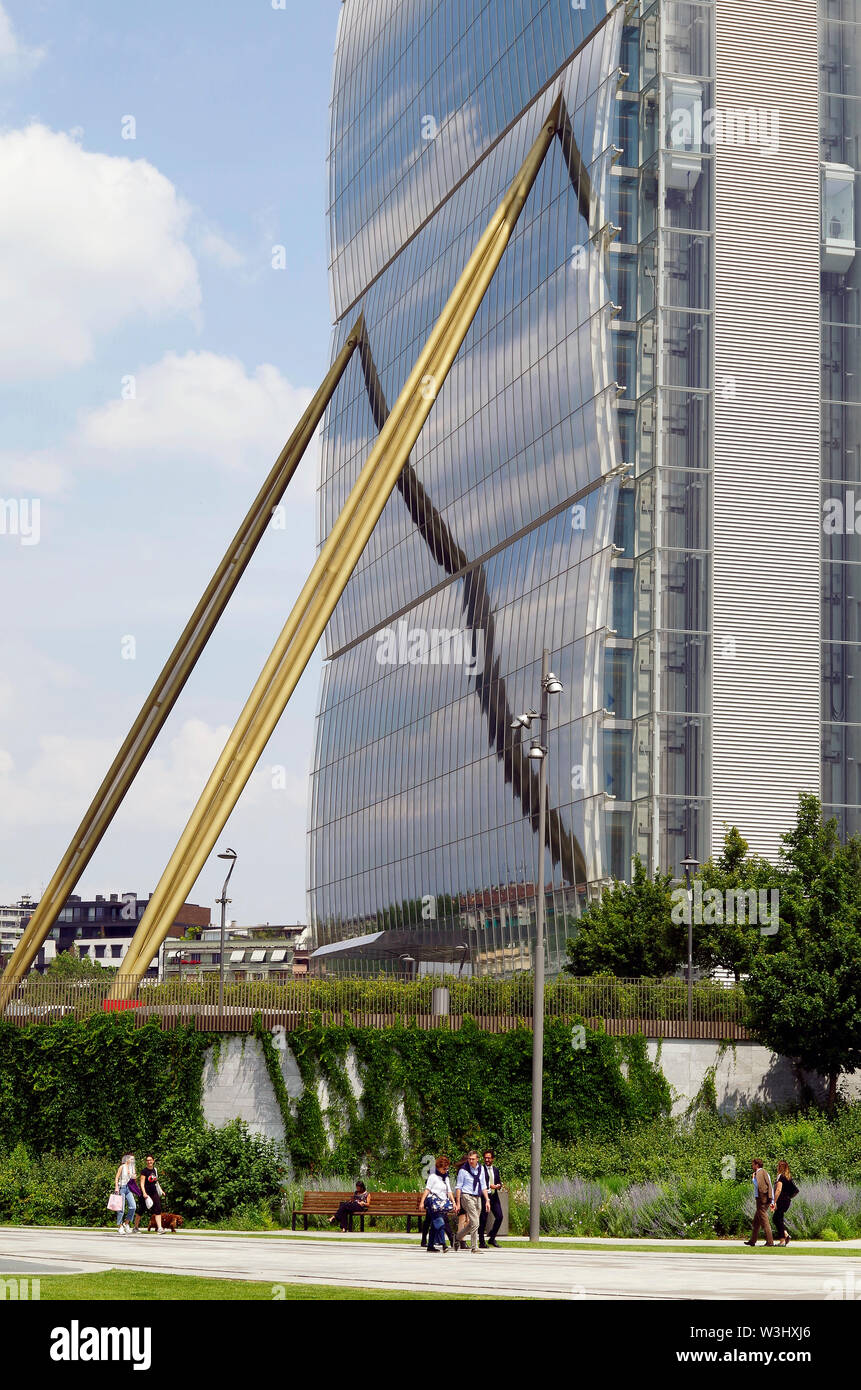 The AllianzTower, an ultra-thin profiled 50-storey office building ...