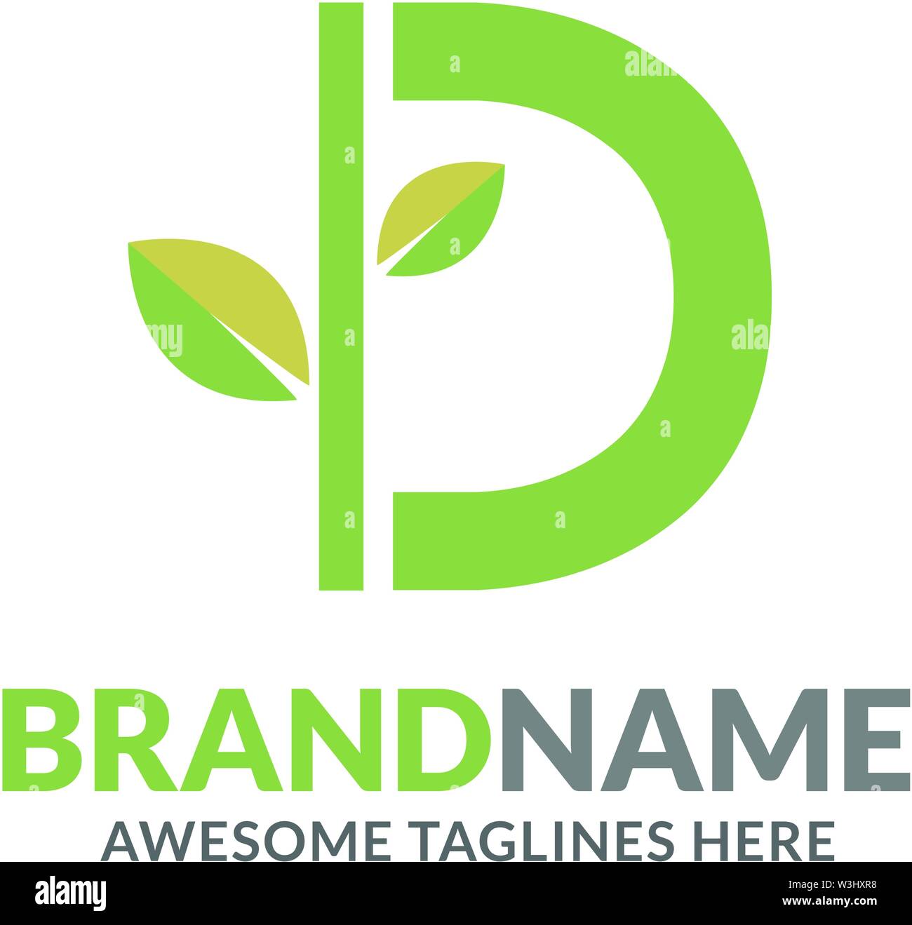 D leaf logo hi-res stock photography and images - Alamy