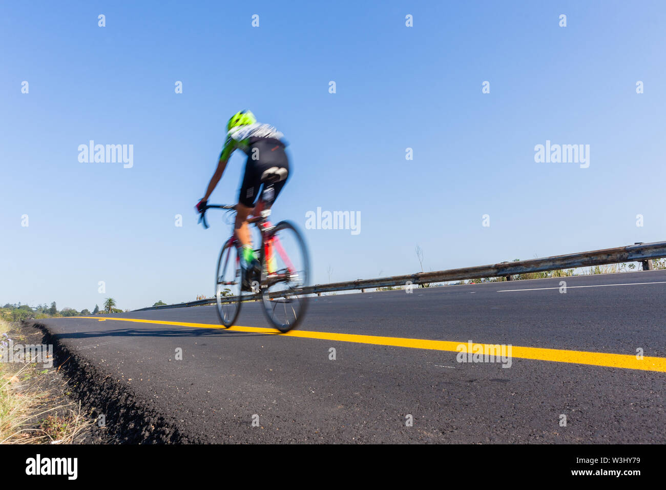 Cycling Cyclist road race riding overhead photo of motion speed blur ...