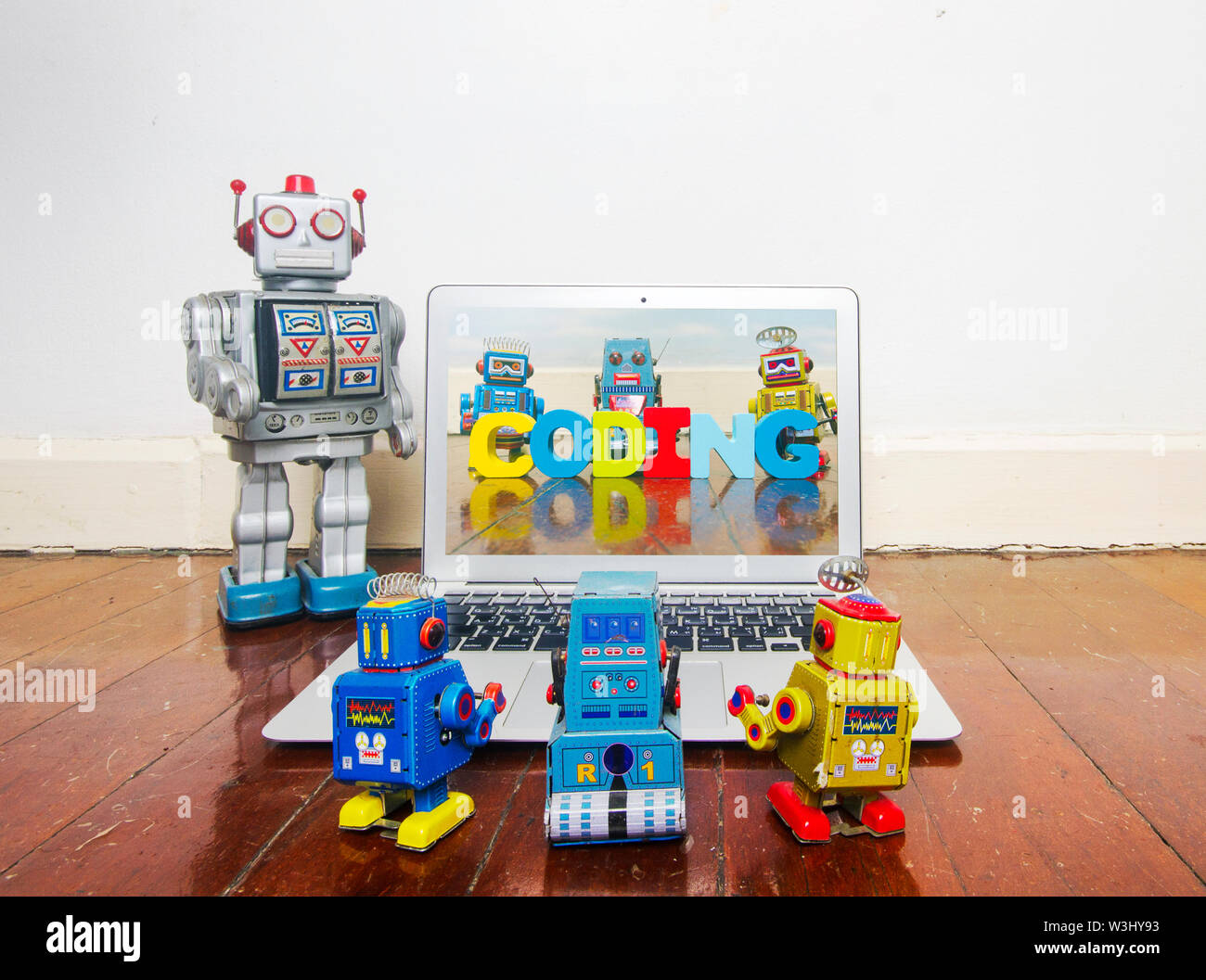 School classroom code programing hi-res stock photography and images ...