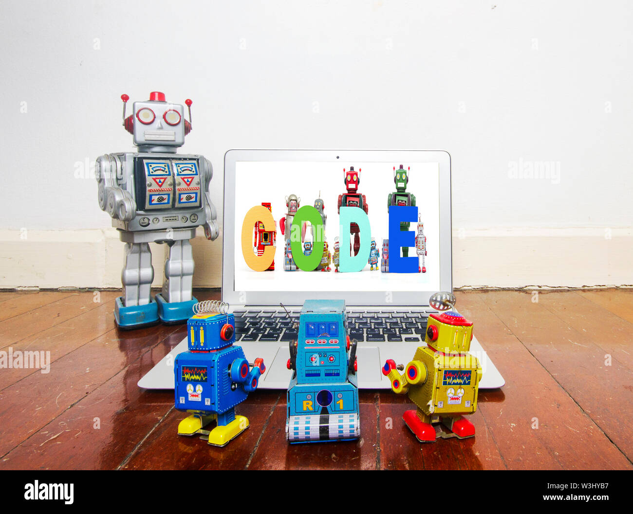 School classroom code programing hi-res stock photography and images ...