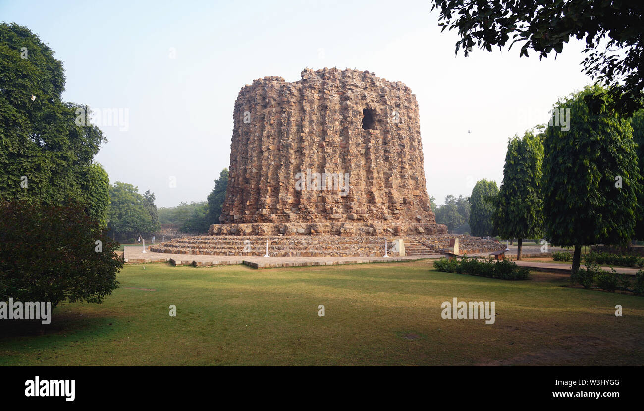Alai Minar of Khalji, Qutb Minar Complex, Delhi, India Stock Photo - Alamy