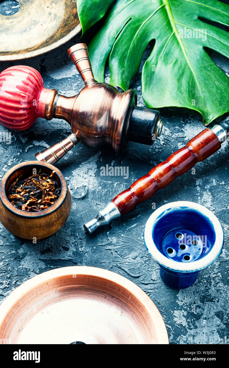Hookah mouthpiece.Shisha aroma.Tabak with tropical flavor.Kalian ...