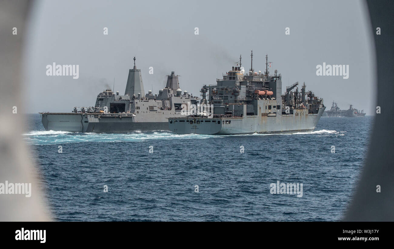 190630-M-QS181-1171 GULF OF ADEN (June 30, 2019) The San Antonio-class ...