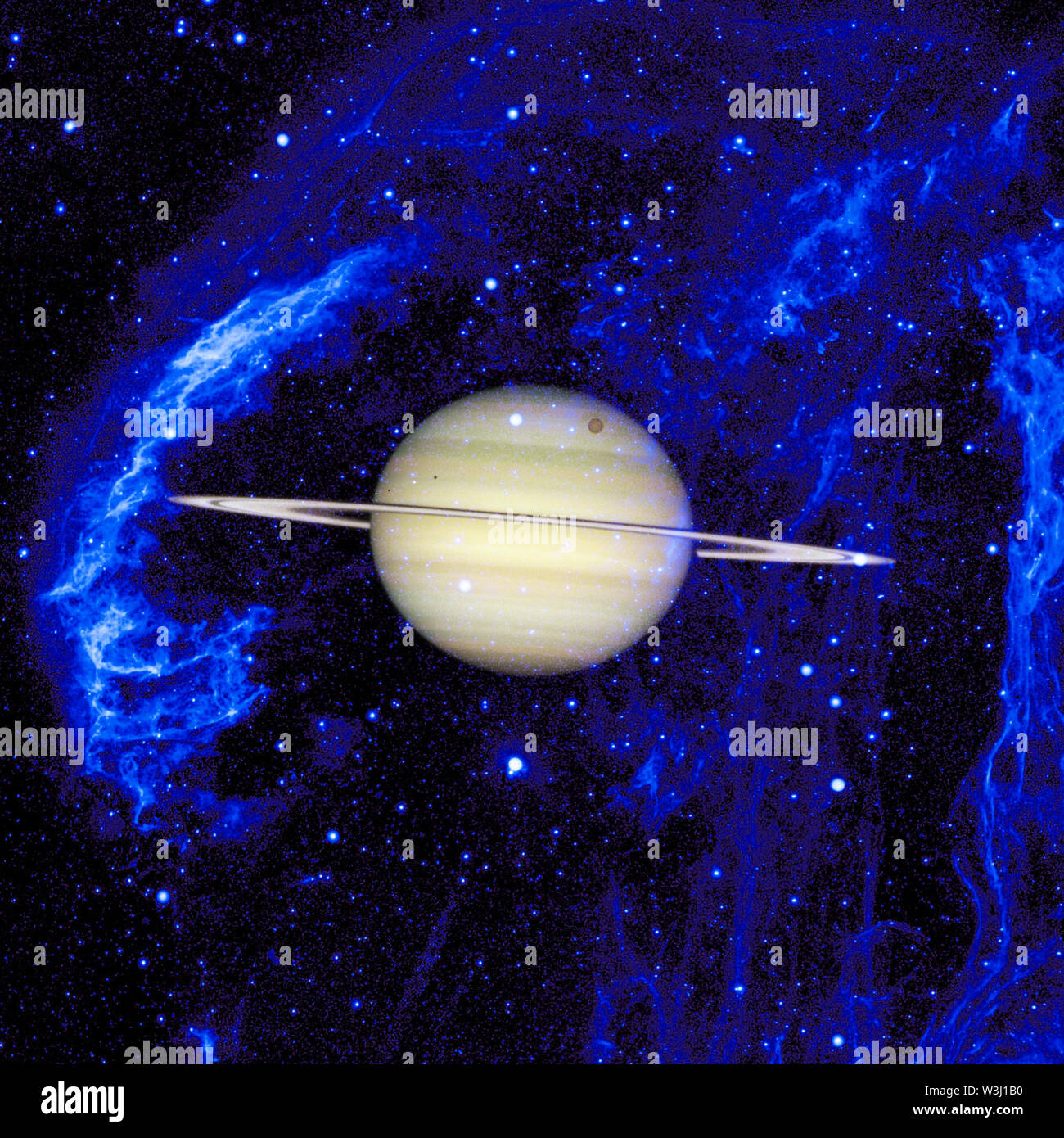 Saturn - planet of the Solar system. Science wallpaper. Elements of ...