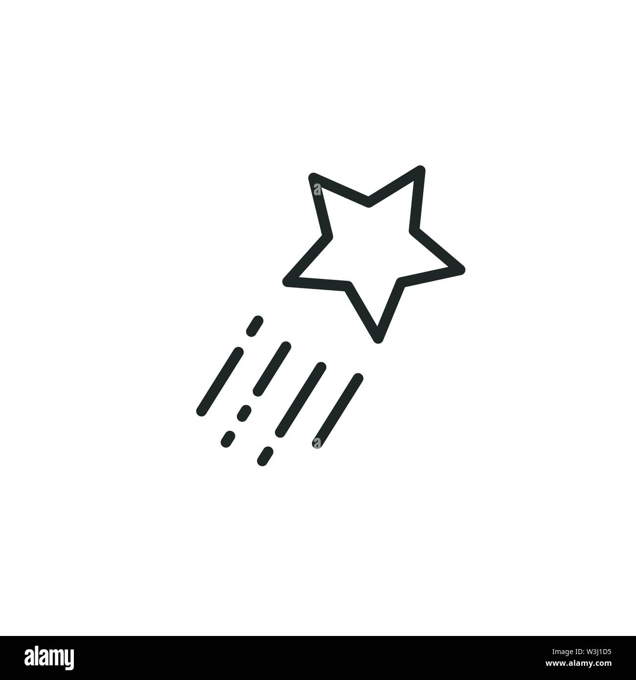 Flying Shooting star icon. vector illustration isolated on white ...