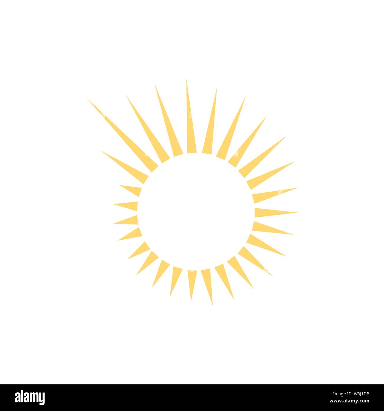 Sun logo with different rays design template. Vector illustration ...