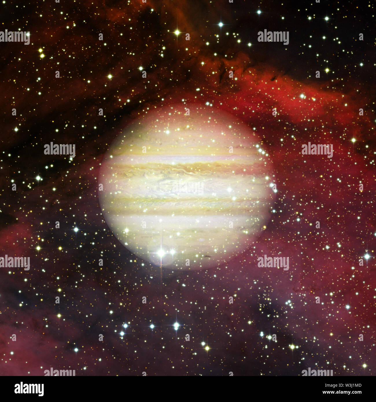 Planet Jupiter in outer space. Science wallpaper. Beauty of the ...