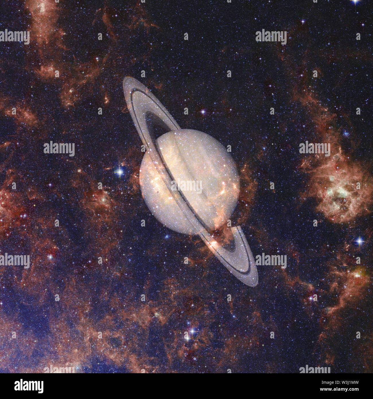 Saturn. Incredibly beautiful planets, galaxies, dark and cold beauty of ...