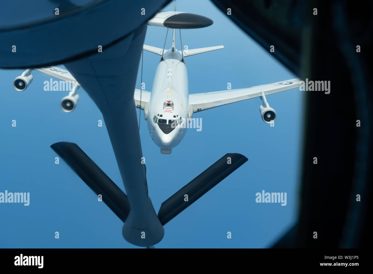 An E-3 Sentry from the 961st Airborne Air Control Squadron prepares to ...