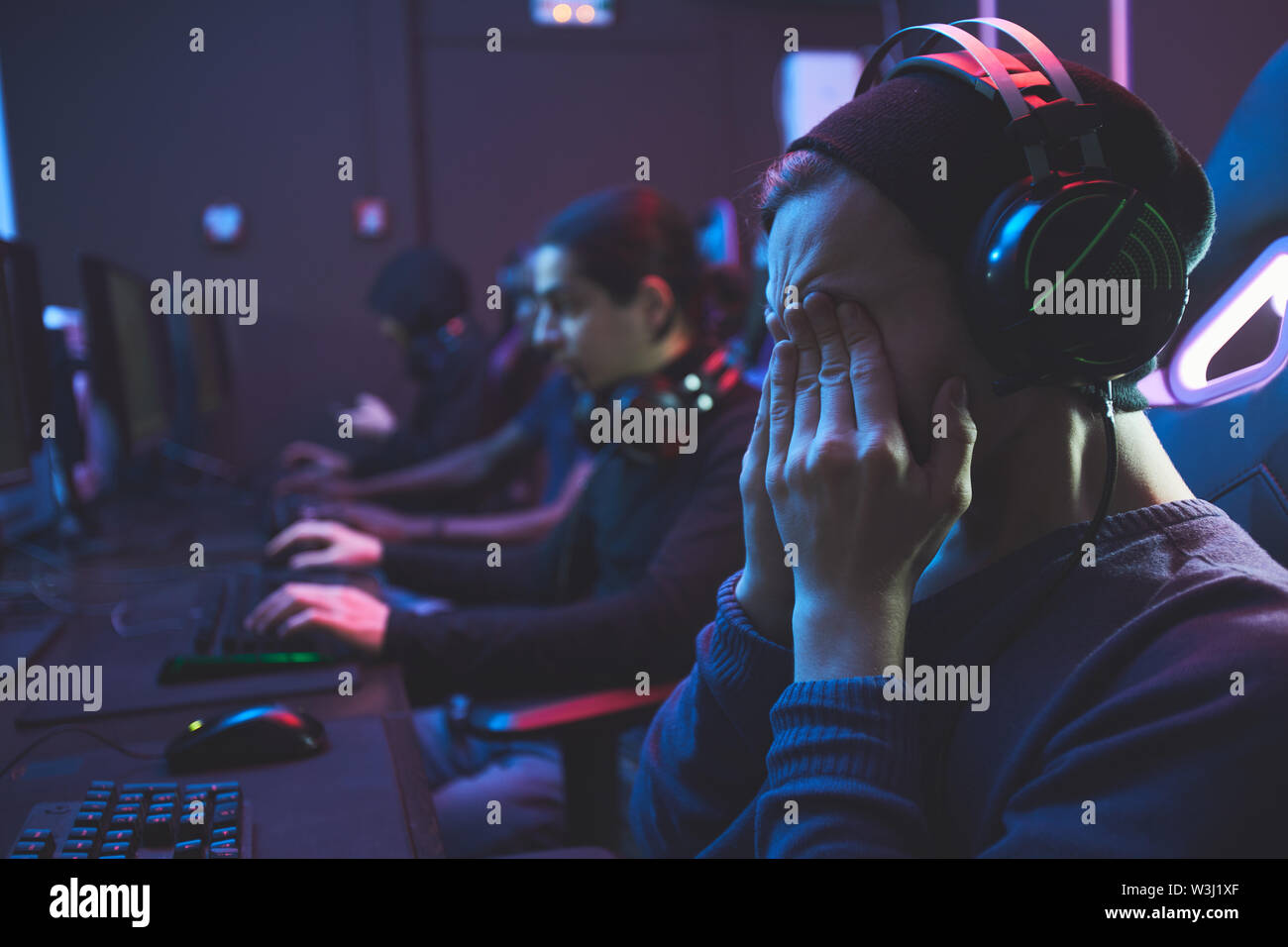 Fatigue from the monitor hi-res stock photography and images - Alamy