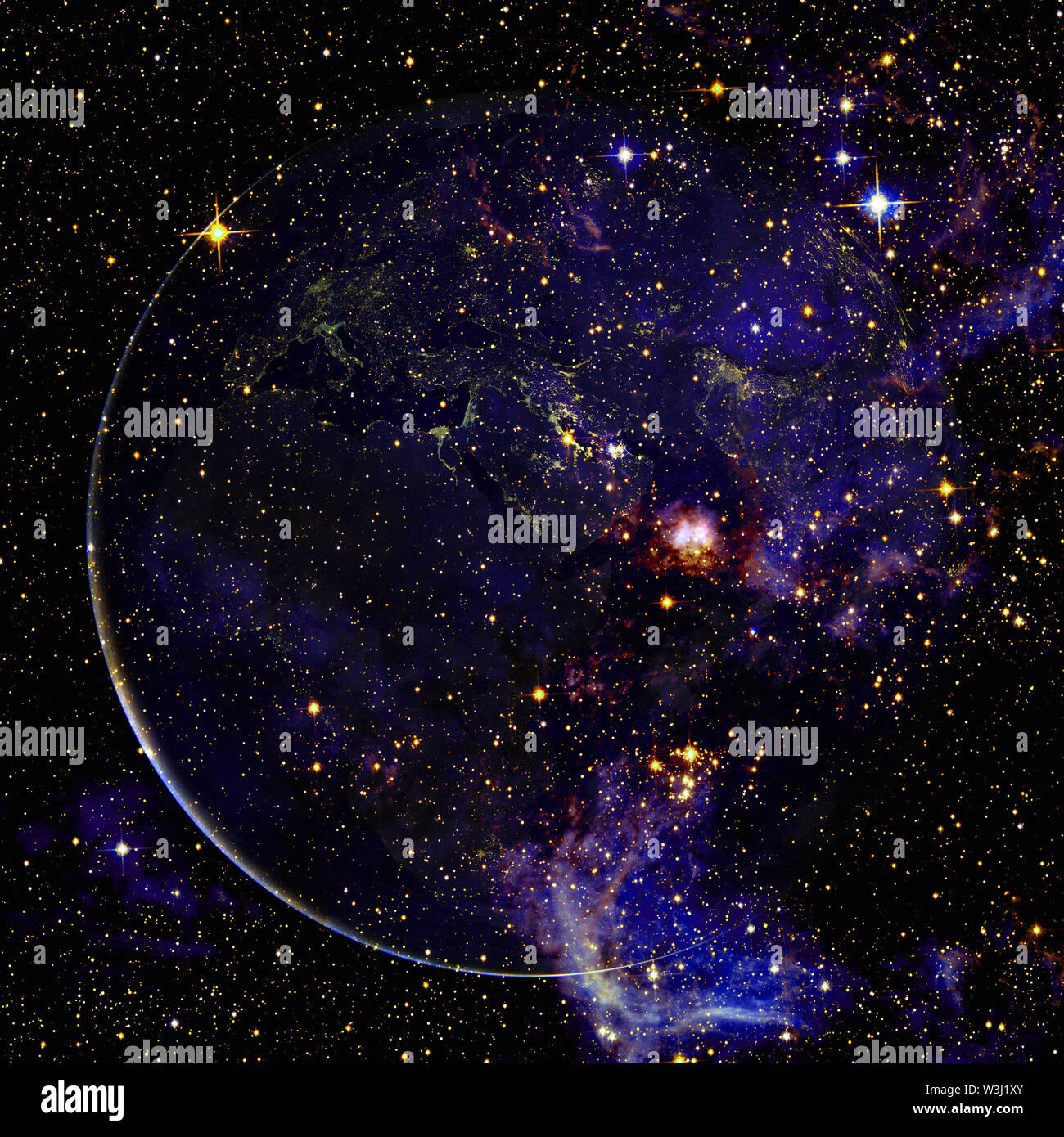 Beautiful view of earth from space. Elements of this image furnished by ...