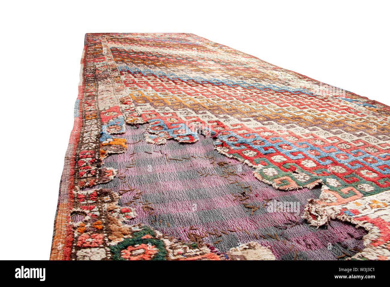 Handmade Old Ancient Turkish Carpet Stock Photo - Alamy