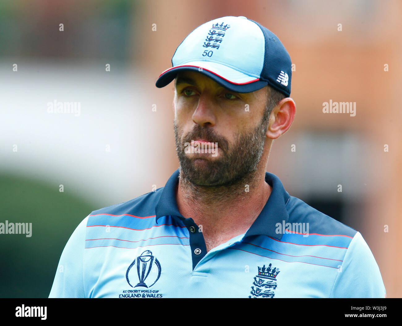 LONDON, ENGLAND. JULY 14: Liam Plunkett of England during ICC Cricket ...