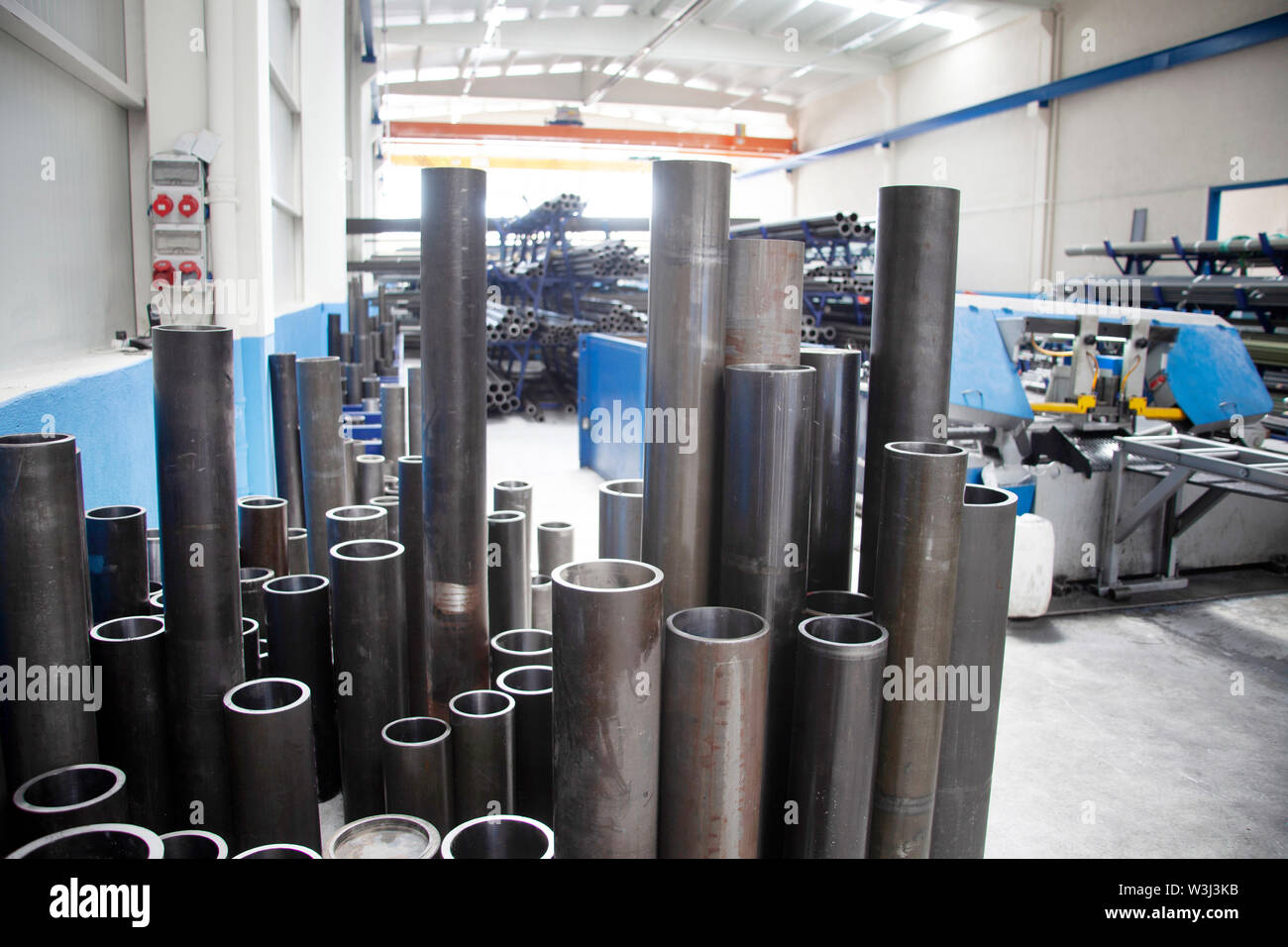 steel pipes in the factory Stock Photo - Alamy