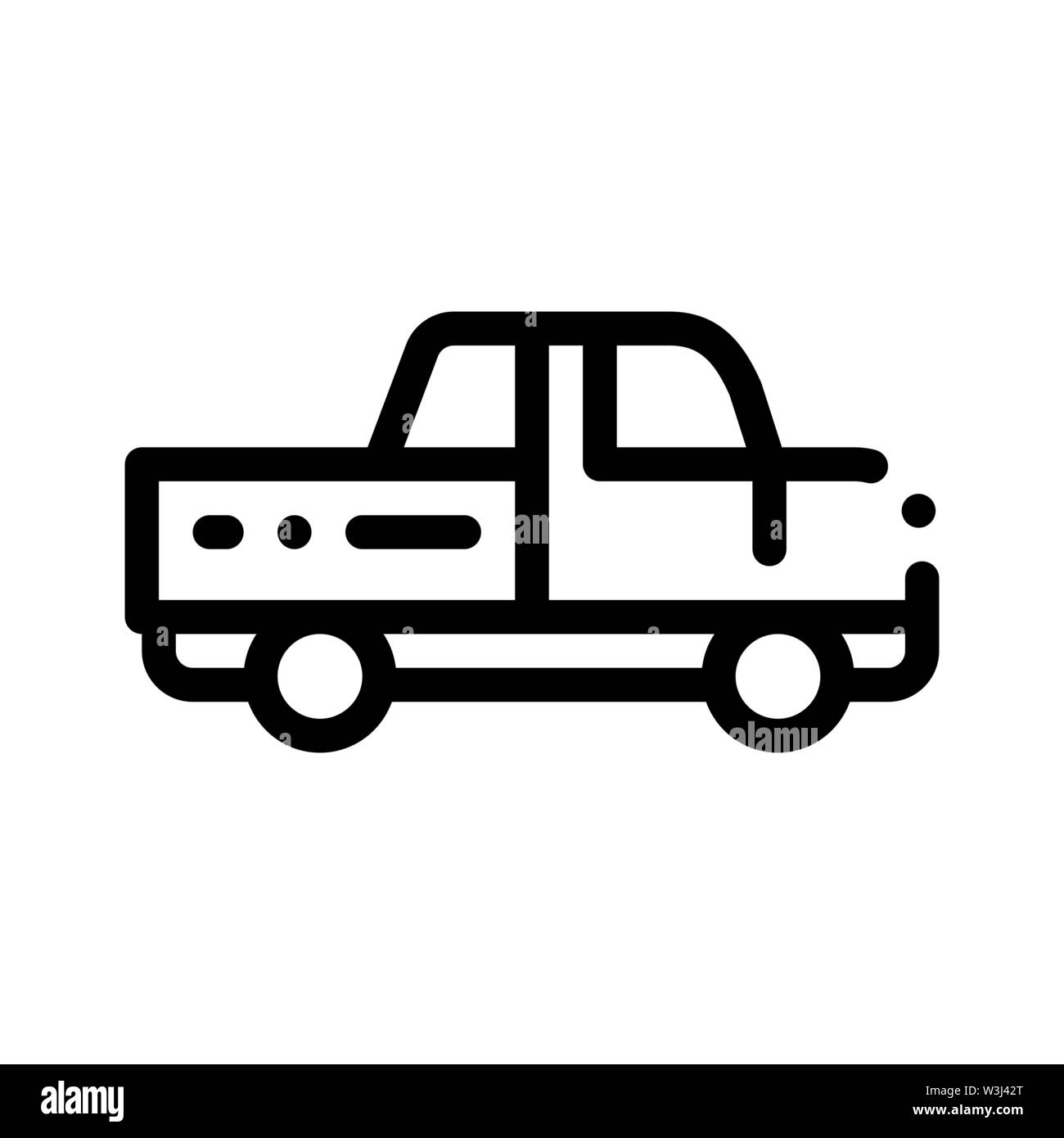 Agricultural Pickup Cargo Vector Thin Line Icon Stock Vector Image ...