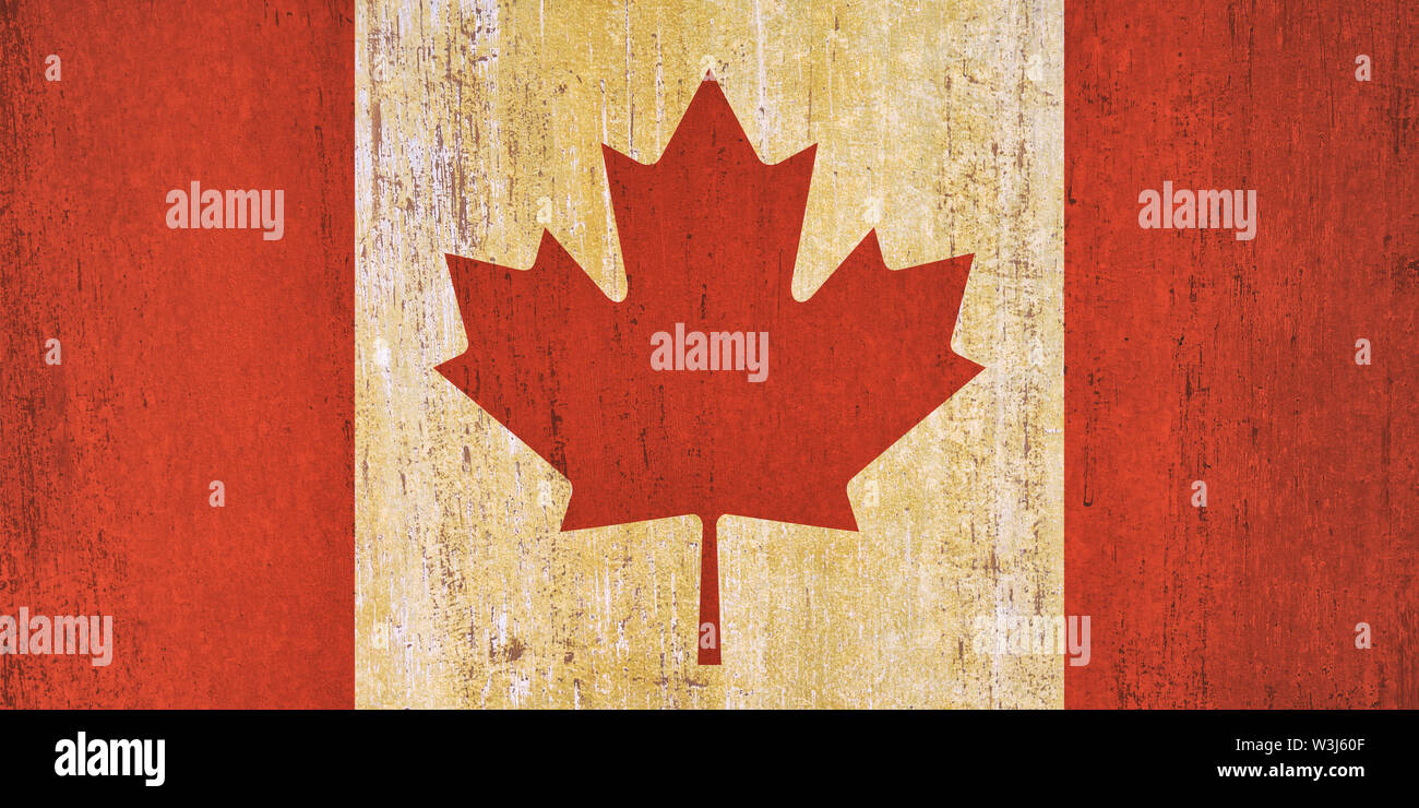 Canada flag background in vintage style Stock Photo - Alamy