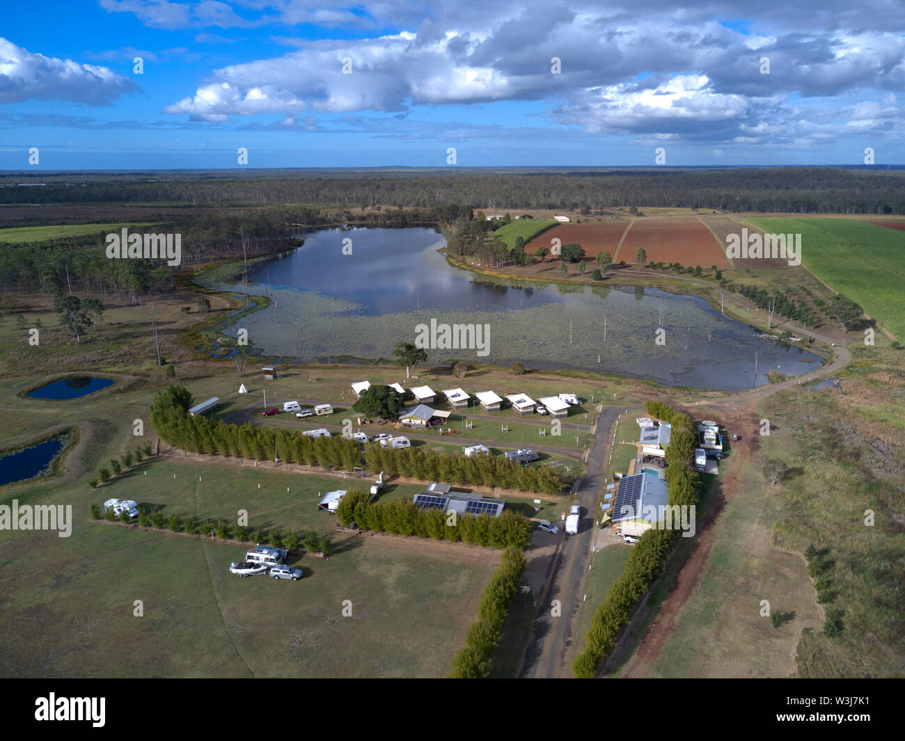 Caravan park in the rural setting around Childers Queensland Australia ...
