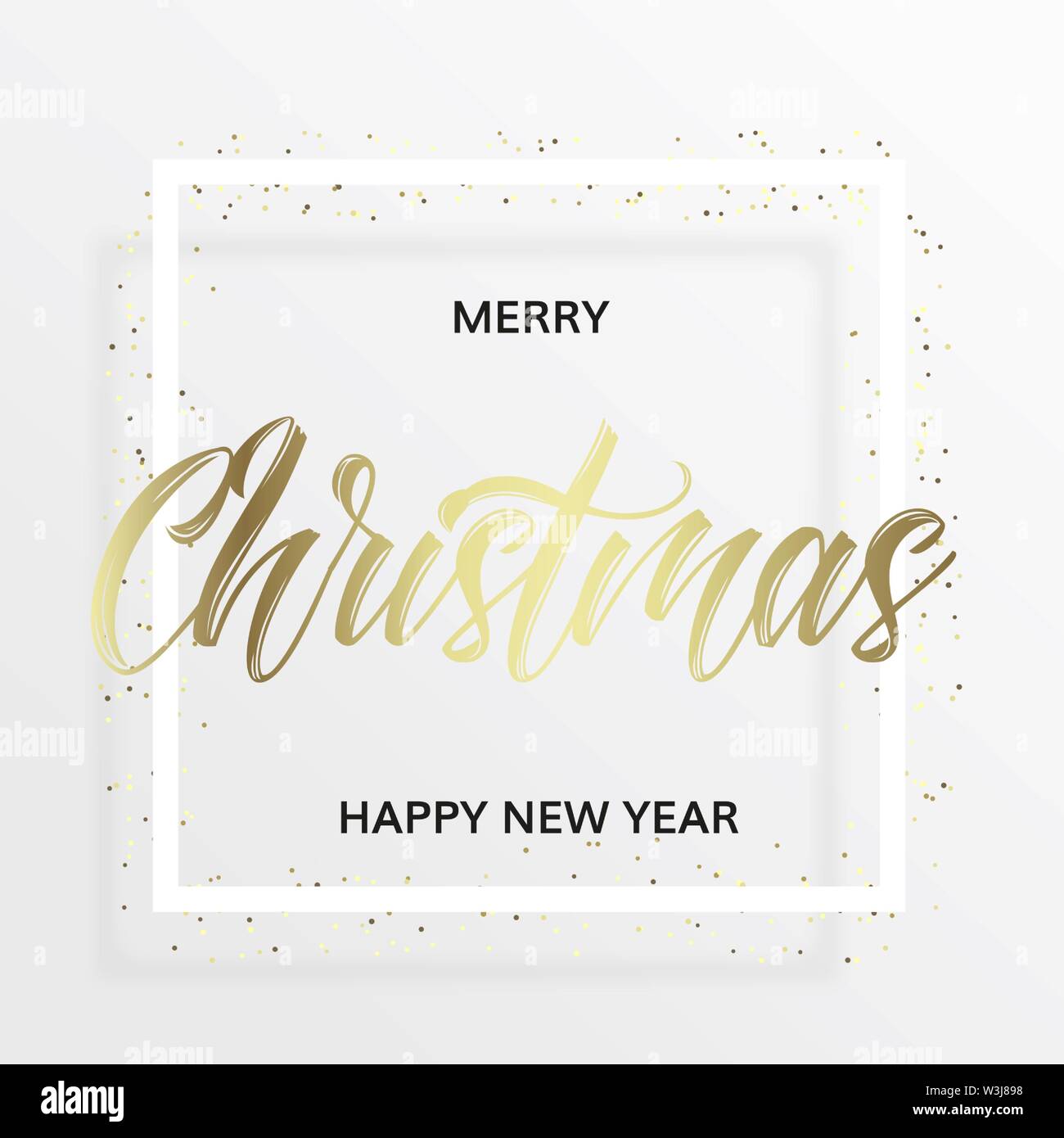 Golden text wishes merry christmas Stock Vector Images - Alamy